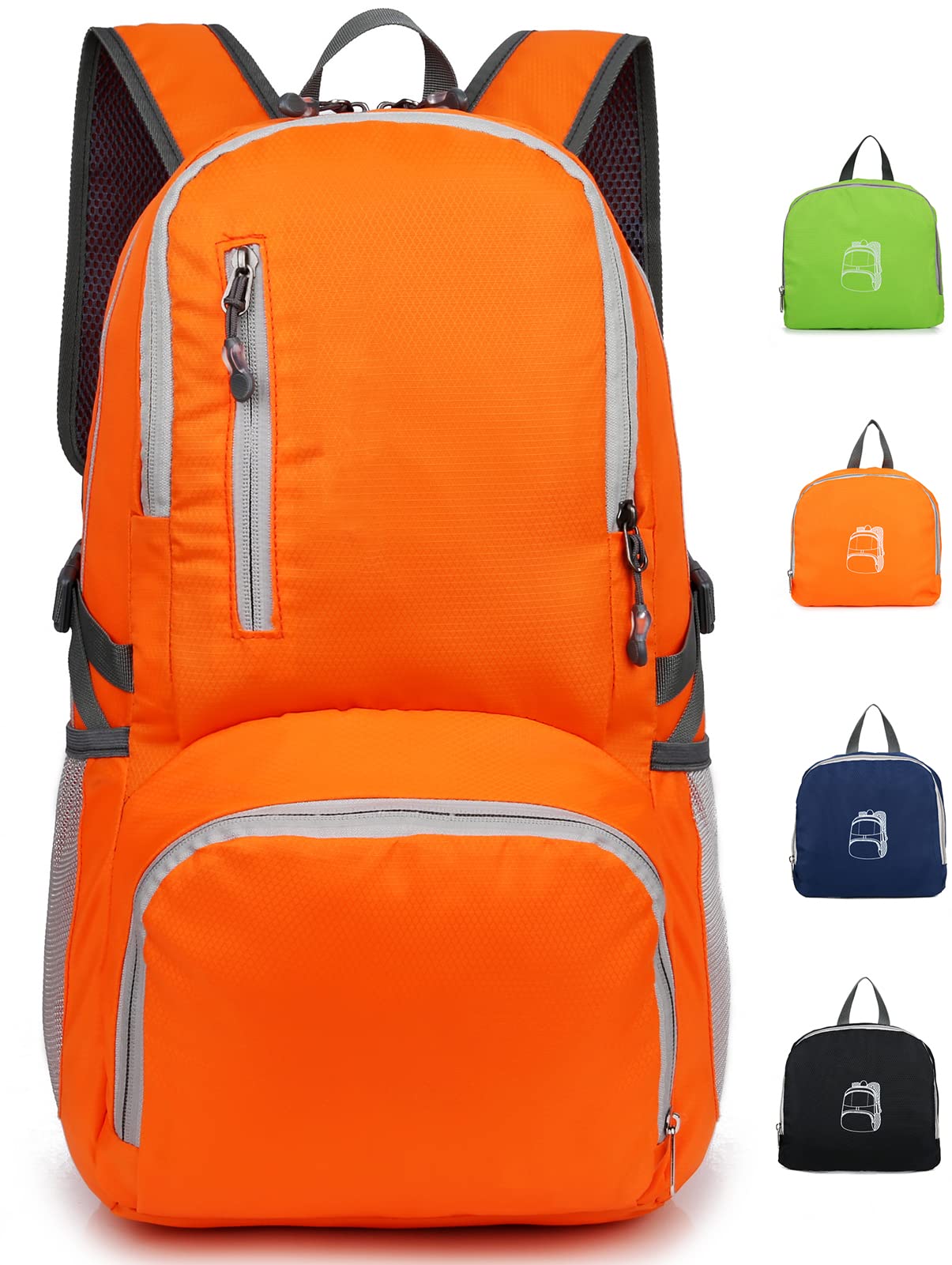 Packable Lightweight Hiking Backpack,Oliomp-35L Waterproof Foldable Travel Backpack Suitable for men and women camping outdoor hiking and cycling.(Orange)