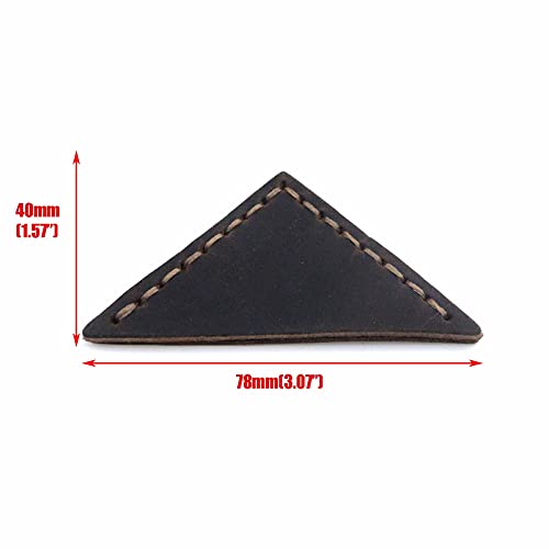 Quluxe 4 Pcs Leather Triangle Bookmark Page Corner Genuine Leather Bookmark Personalized Handmade Reading Book Marker for Bookworm Book Lover Gifts- Coffee, Brown, Red