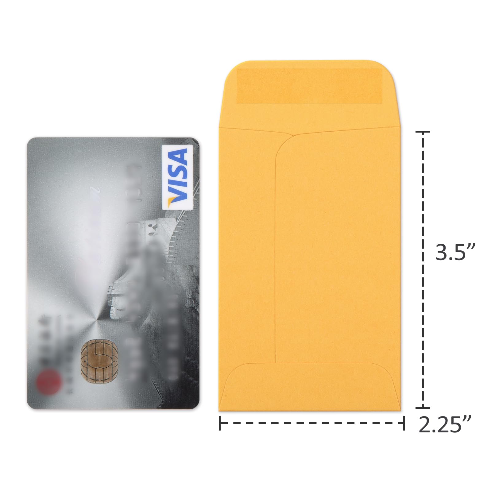 ValBox #1 Coin Envelopes 2.25x 3.5 Small Parts Envelope with Gummed Flap for Home, Garden or Office Use, Brown Kraft Seed Envelopes 500 per Box