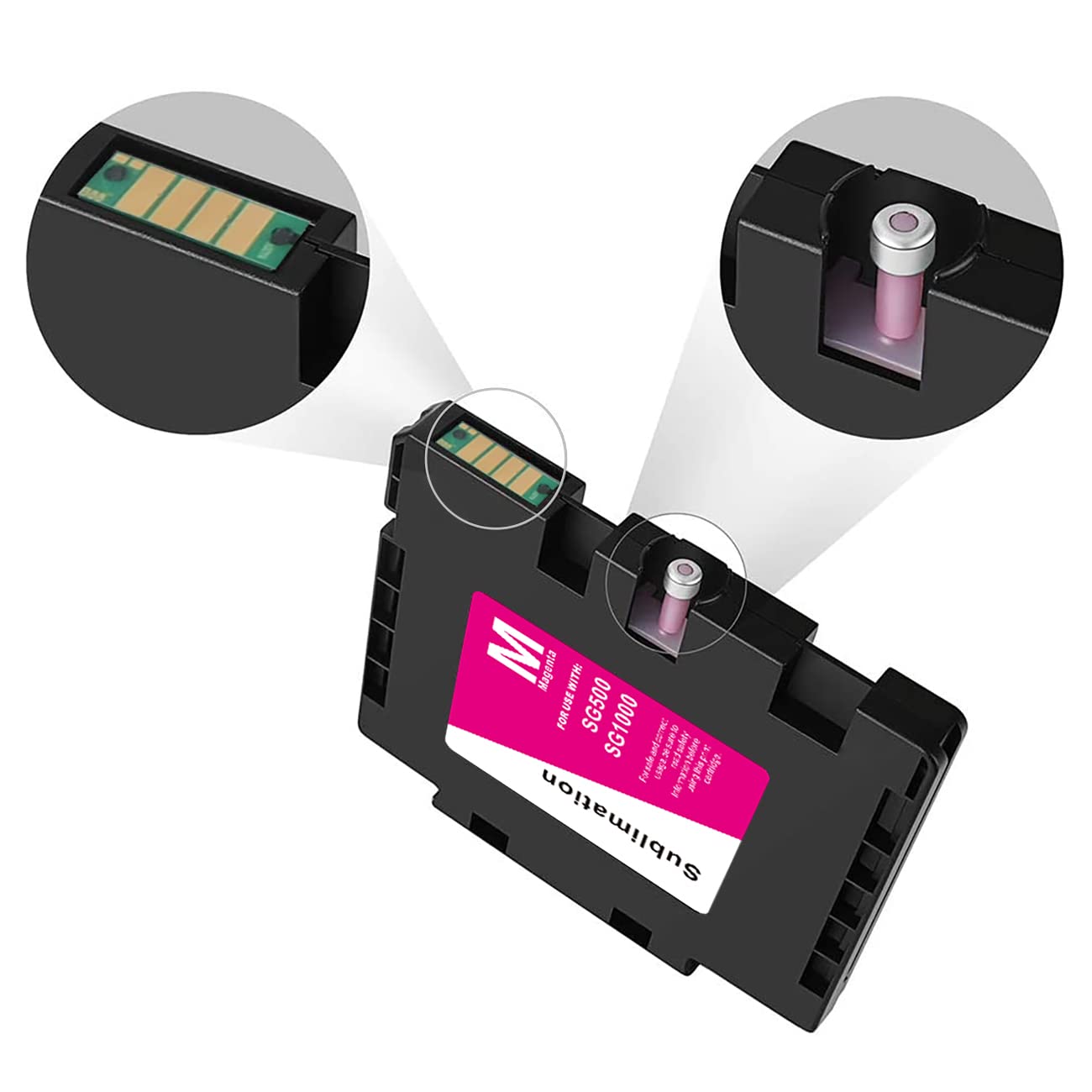 Primer Ink A Series Sublimation Ink Cartridge Compatible for Sawgrass Virtuoso SG500 SG1000 Printer (1*Black, 1*Cyan, 1*Magenta, 1*Yellow, 4-Pack)