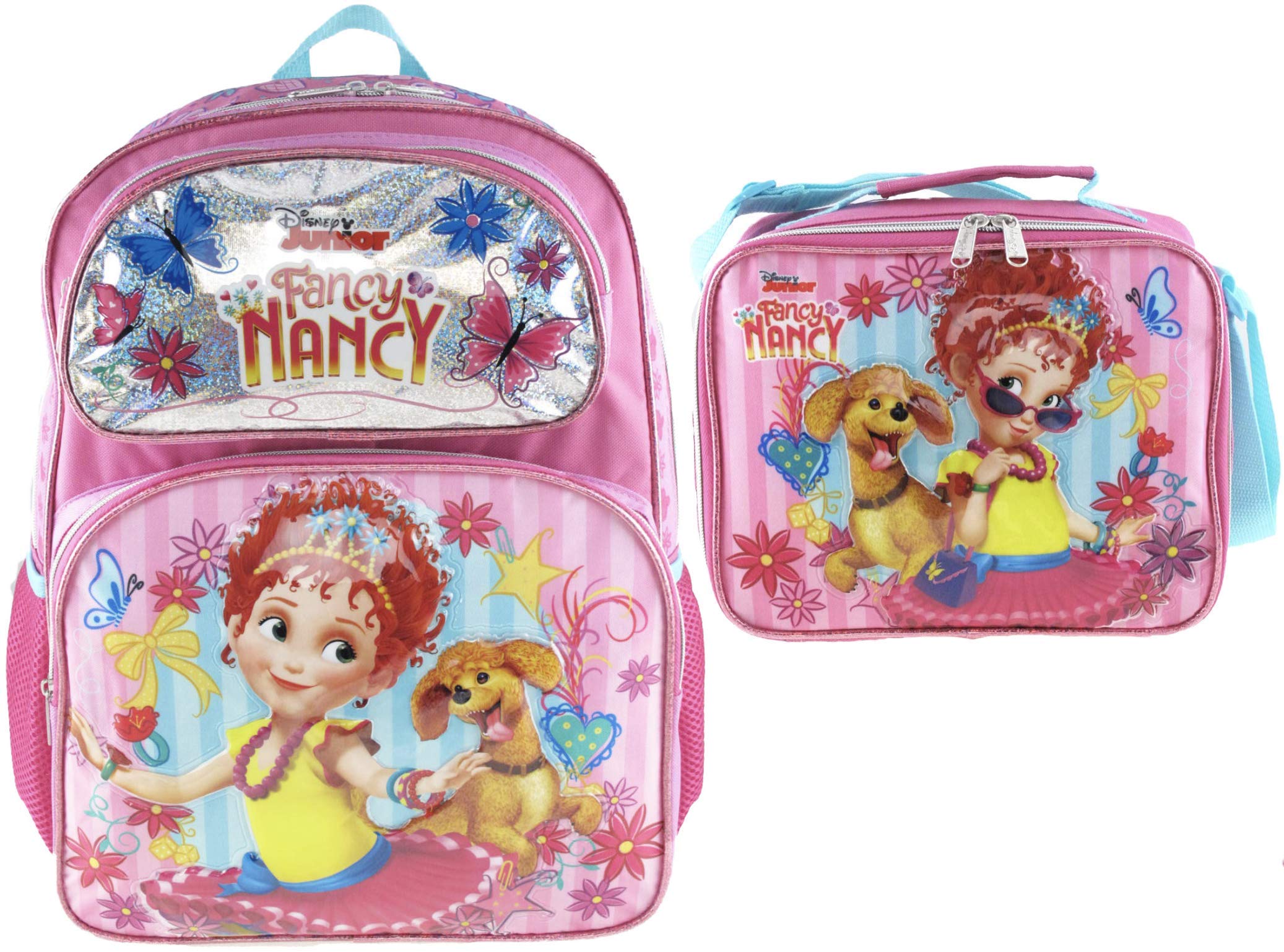Fancy Nancy 'Pretty Butterfly' 16" Backpack and Matching Insulated Lunch Bag