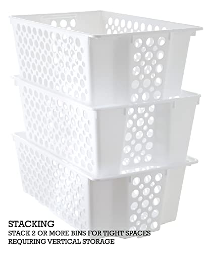 Organize Your Home Large Slide-It Baskets, 2 Pack, Stacking and Sliding Modular Storage, Great Organizing Bins for Pantry, Closet, Bedroom, Office, and all Storage, 19.2β x 12.5β x 7.5β