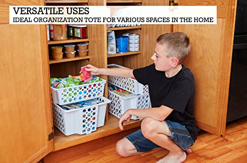 Organize Your Home Large Slide-It Baskets, 2 Pack, Stacking and Sliding Modular Storage, Great Organizing Bins for Pantry, Closet, Bedroom, Office, and all Storage, 19.2β x 12.5β x 7.5β