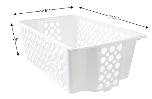 Organize Your Home Large Slide-It Baskets, 2 Pack, Stacking and Sliding Modular Storage, Great Organizing Bins for Pantry, Closet, Bedroom, Office, and all Storage, 19.2β x 12.5β x 7.5β