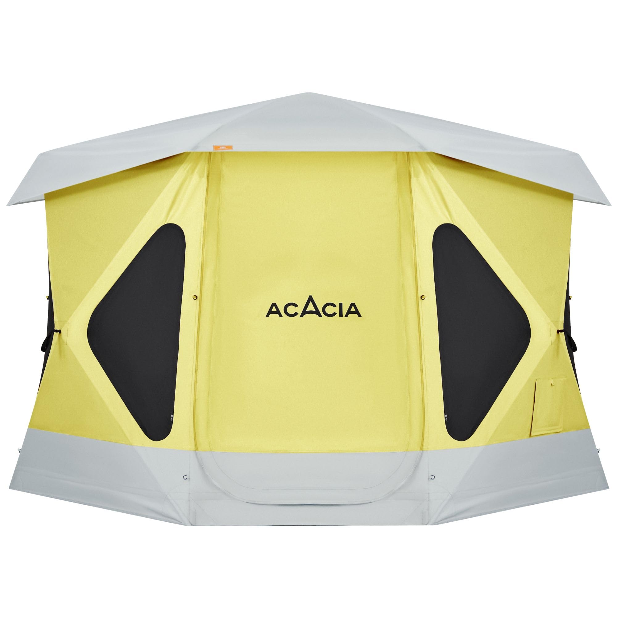 ACACIA Space Camping Tent XL, 4-6 Person Large Family Tent with 6'10'' Height, 2 Doors, 8 Windows, Waterproof Pop Up Easy Setup Hub Tent with Rainfly, Footprint for Car Camping, Glamping, Sunrise