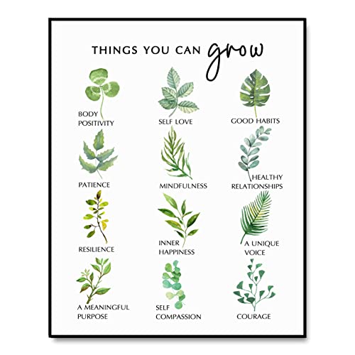 Self Growth Print Mental Health Wall Decor Mindfulness Art Print Therapy Office Decor Counselor Office Wall Art Self Development Poster No Framed (11X14 INCH)