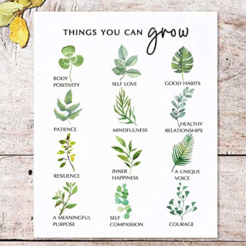 Self Growth Print Mental Health Wall Decor Mindfulness Art Print Therapy Office Decor Counselor Office Wall Art Self Development Poster No Framed (11X14 INCH)