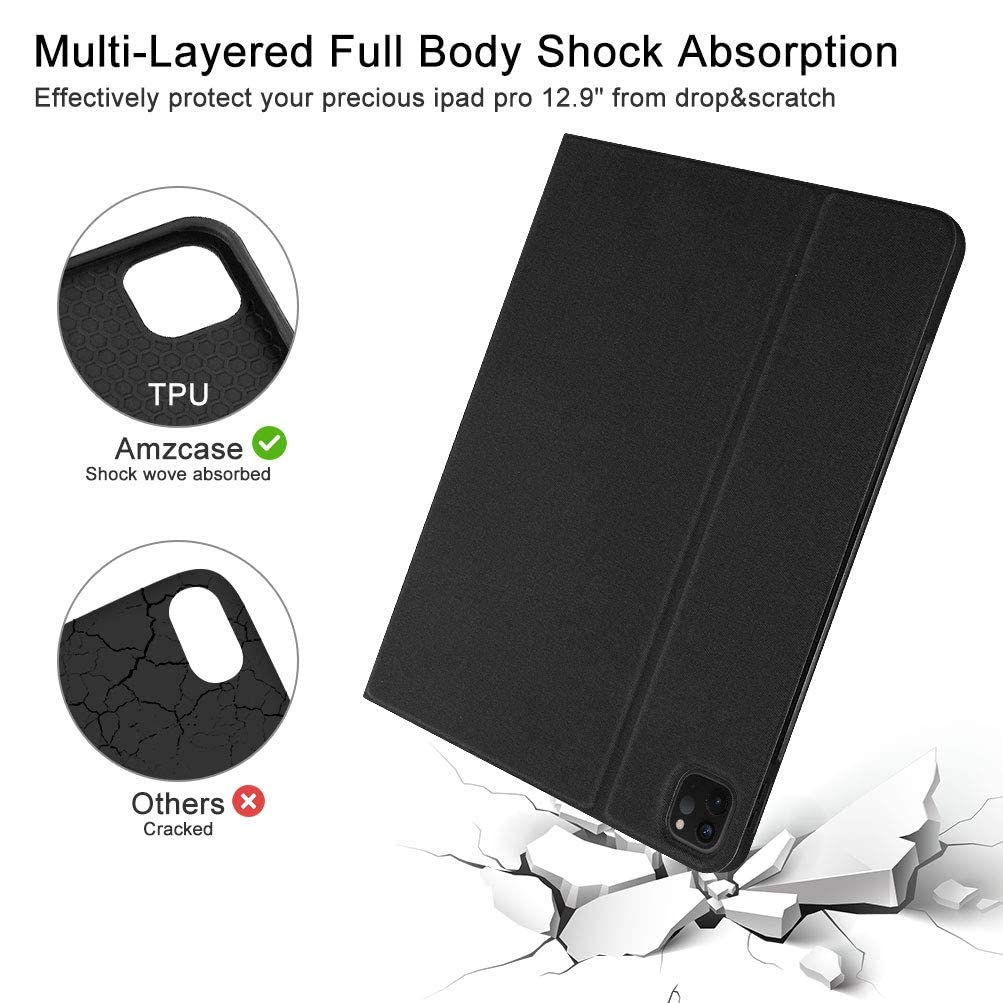 HOTLIFE Case with Keyboard for iPad Air 13 inch (M2 2024 ),Keyboard Case for iPad Pro 12.9 6th/5th Generation, Wireless Detachable Keyboard- with Pencil Holder for New iPad Air 13-inch/iPad Pro 12.9