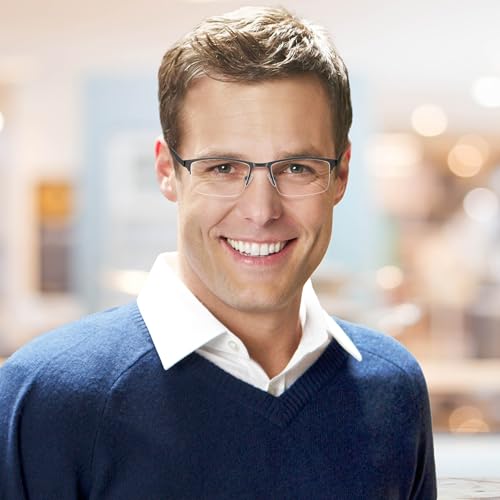 EYECEDAR 5-Pack Reading Glasses Men Metal Half Frame Spring Hinges Rectangular Style Mens Readers 2.50