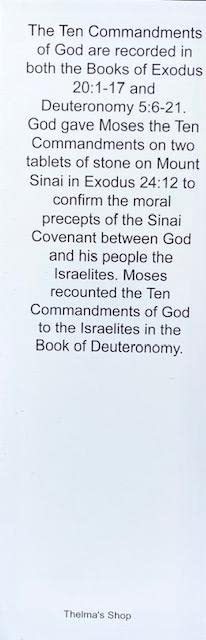 Thelma's Shop Ten Commandments Bookmarks for Kids and Adults Church Gifts Religious (50 Count)