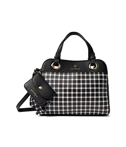 Nanette Lepore Holli Convertible Grommet Satchel w/Gift Black Check One Size