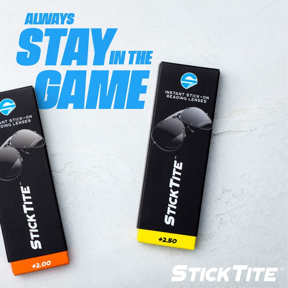 StickTite Lenses Small 28mm (Single Pack) β Stick-on bifocal lenses - Instantly convert sunglasses into magnified, bifocals. Reusable lenses (1 pair) 1.75 diopter