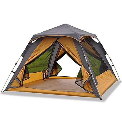 AyfeS Tent for Camping Hexagonal Camping Tent 3 4 Person Automatic Pop Up Family Tent with 2 Doors,Upf50 Waterproof for 4 Seasons Large Space for Picnic Outdoors