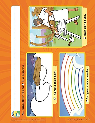 K5 Bible Activity Book - Abeka 5 Year Old Kindergarten Bible Coloring and Activity Book