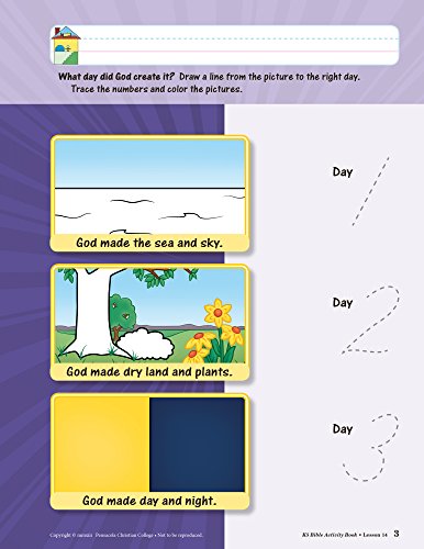 K5 Bible Activity Book - Abeka 5 Year Old Kindergarten Bible Coloring and Activity Book