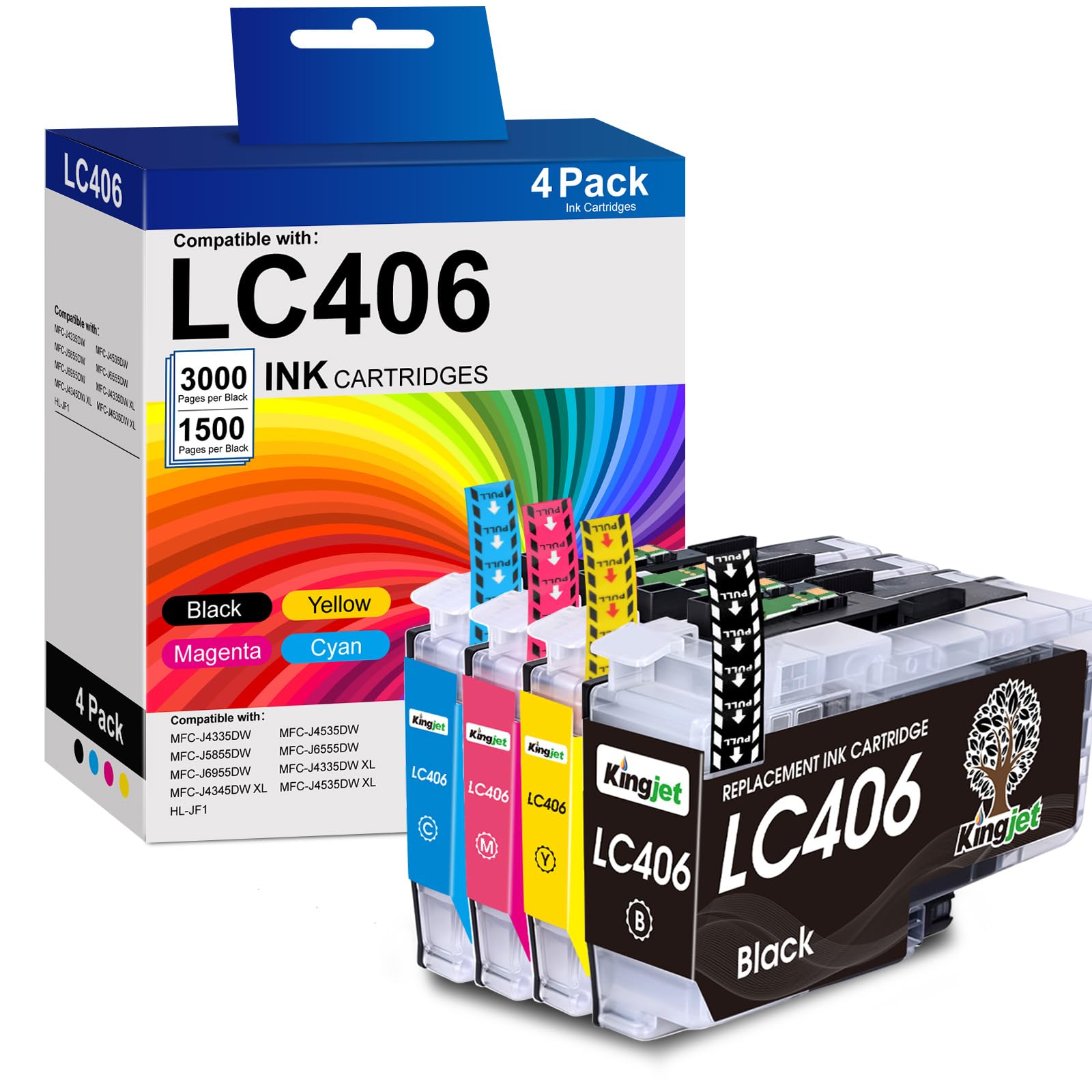 Kingjet Compatible Ink Cartridge Replacement for Canon CLI-251XL CLI 251 XL (3C/3M/3Y) Work with PIXMA MX922 IP7220 MG5520 MG5420 IX6820 IP8720 MG7120 MG6320 Printer