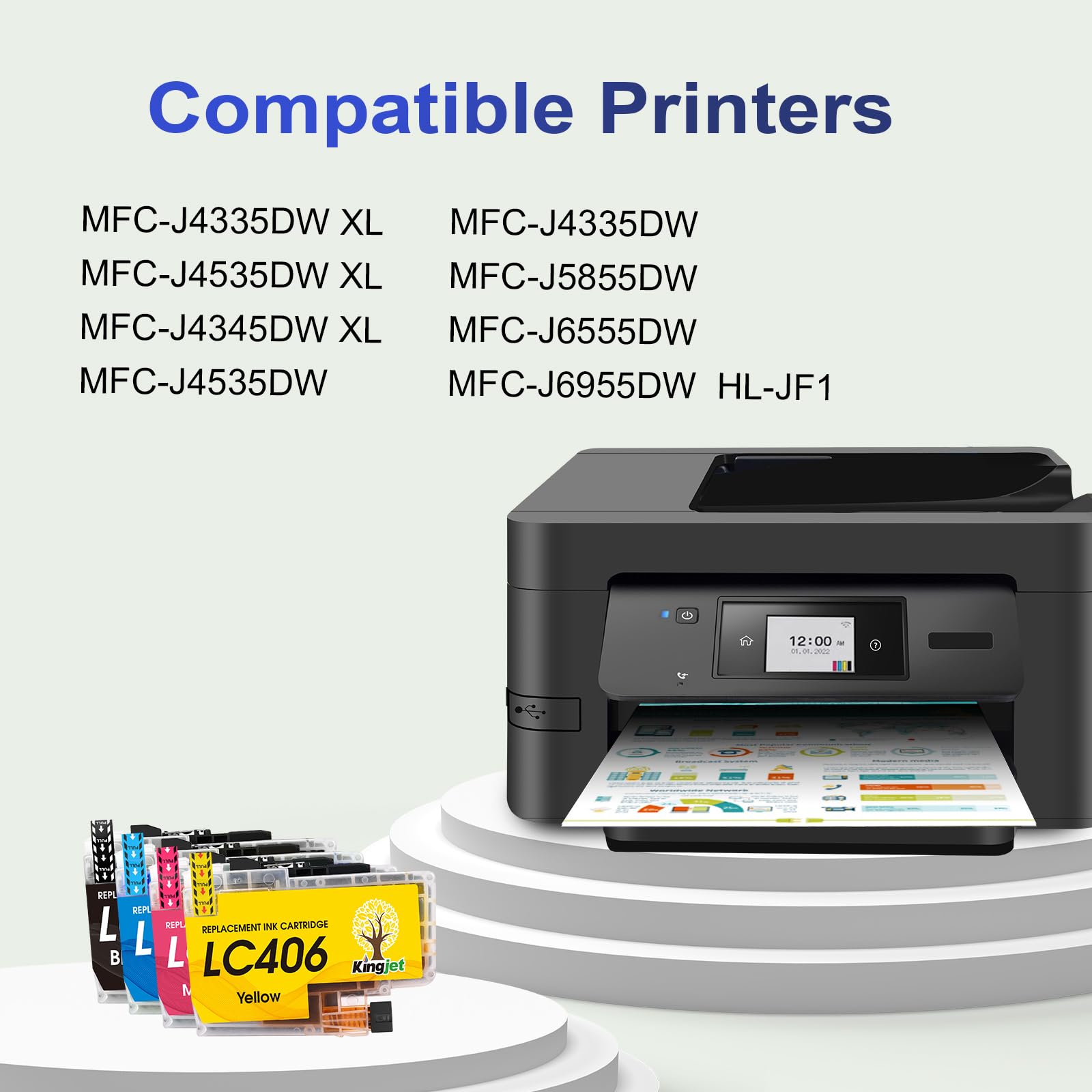 Kingjet Compatible Ink Cartridge Replacement for Canon CLI-251XL CLI 251 XL (3C/3M/3Y) Work with PIXMA MX922 IP7220 MG5520 MG5420 IX6820 IP8720 MG7120 MG6320 Printer