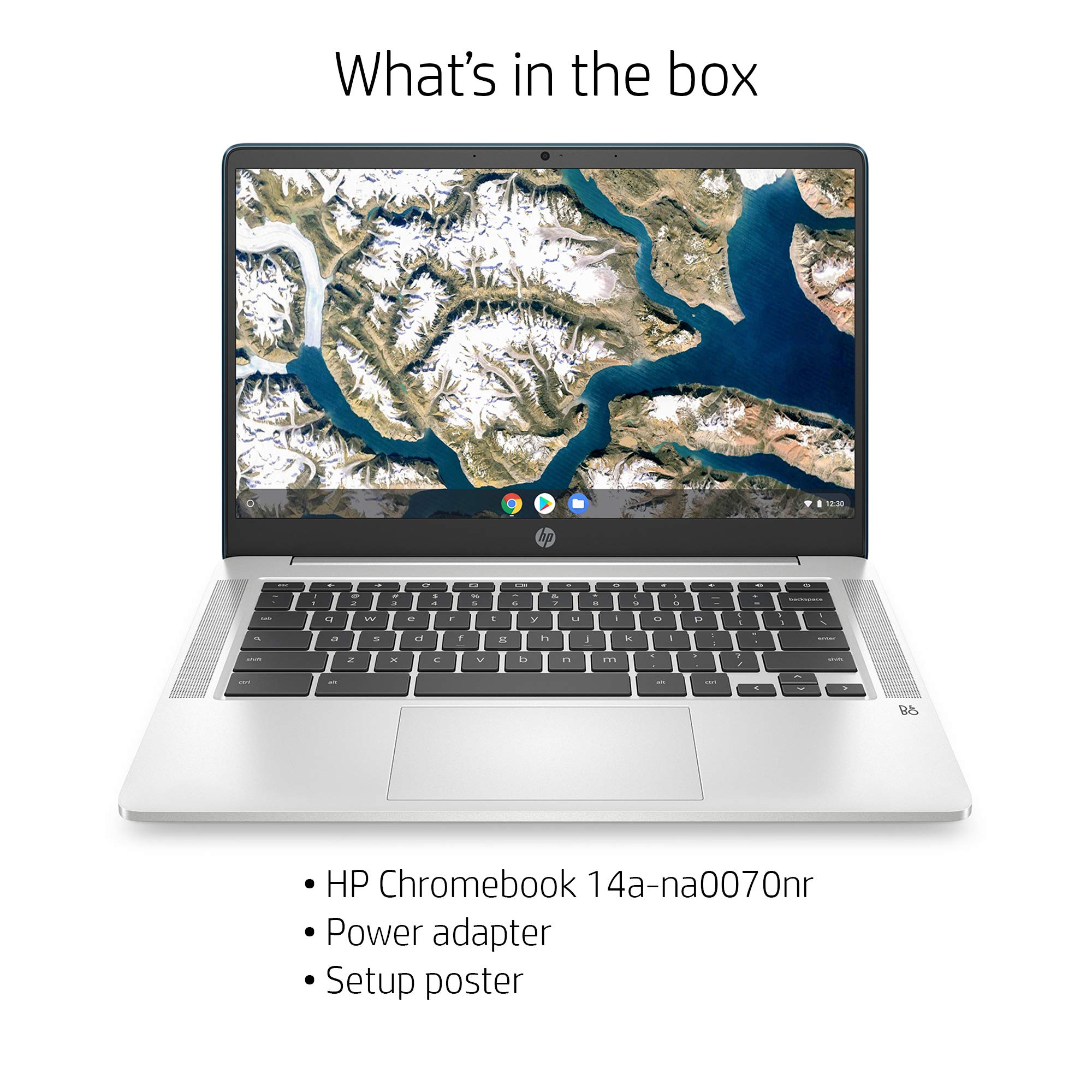 HP Chromebook 14-inch HD Laptop, Intel Celeron N4000, 4 GB RAM, 32 GB eMMC, Chrome (14a-na0070nr, Forest Teal)