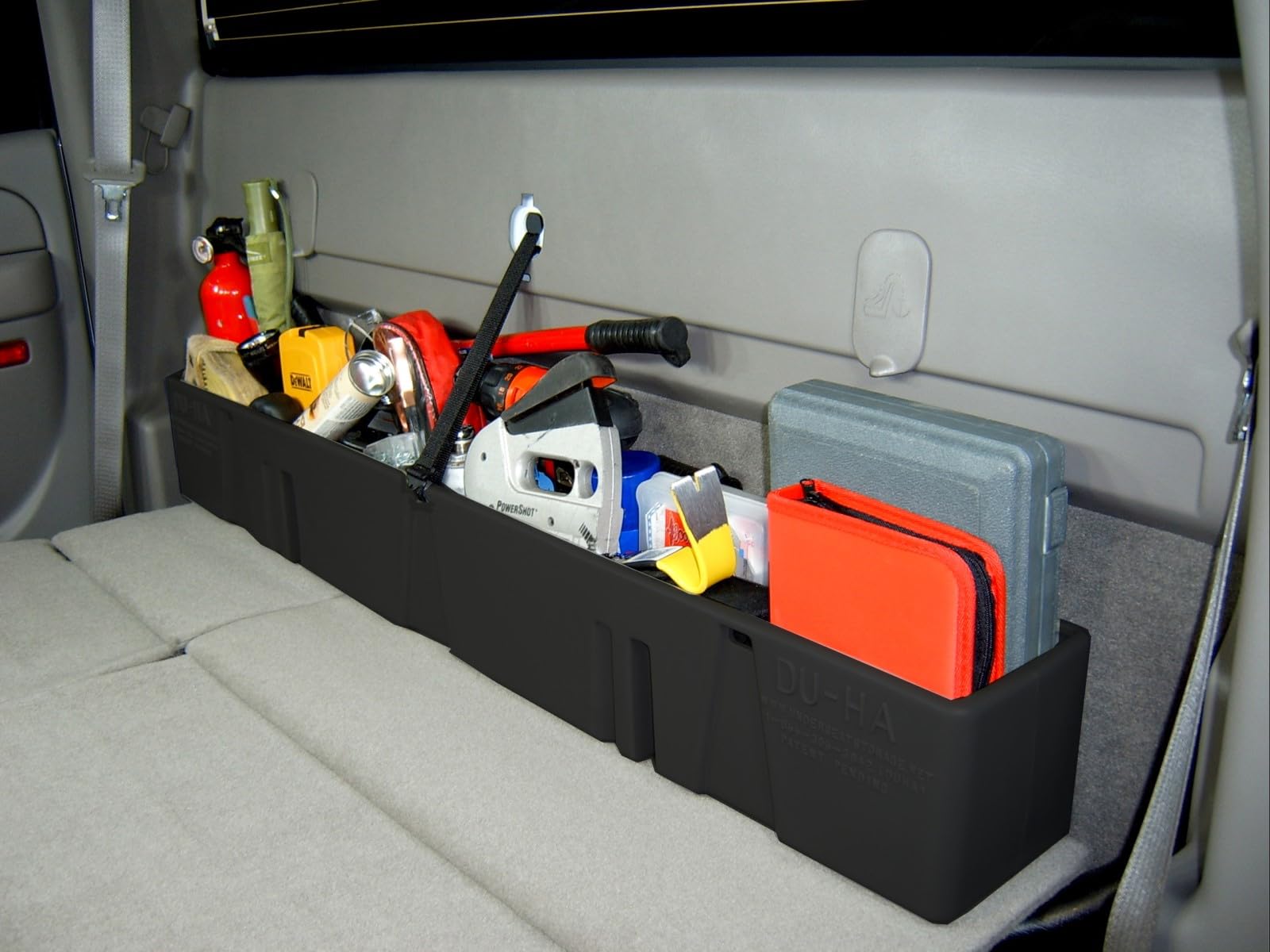 DU-HA Behind-the-Seat Storage Fits 00-07 Chevrolet/GMC Silverado/Sierra Heavy Duty Crew Cab, Black, Part #10013
