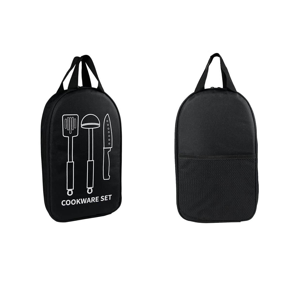 Eardion Folding Knife Bag, More Than 20 Knife Bags and Knife Sets for Kitchen Tools, Hidden Back Pocket, Waterproof Fabric, Knife Storage Bag for Chefs and Cooking Students (Black)