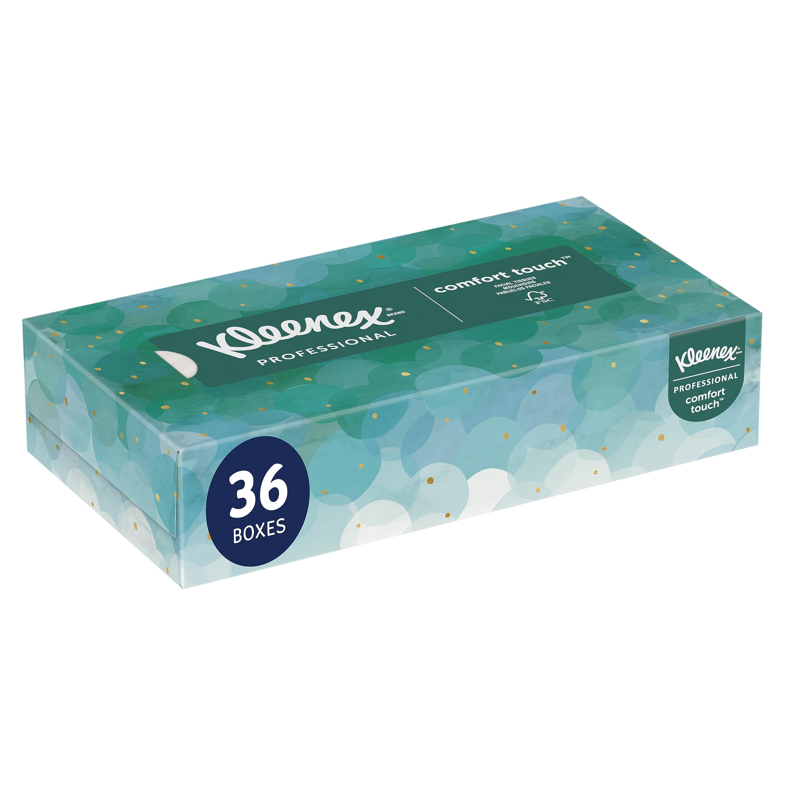 Kleenex Professional Facial Tissue for Business (21400), Flat Tissue Boxes, 36 Boxes / Case, 100 Tissues / Box, 3,600 Tissues / Case