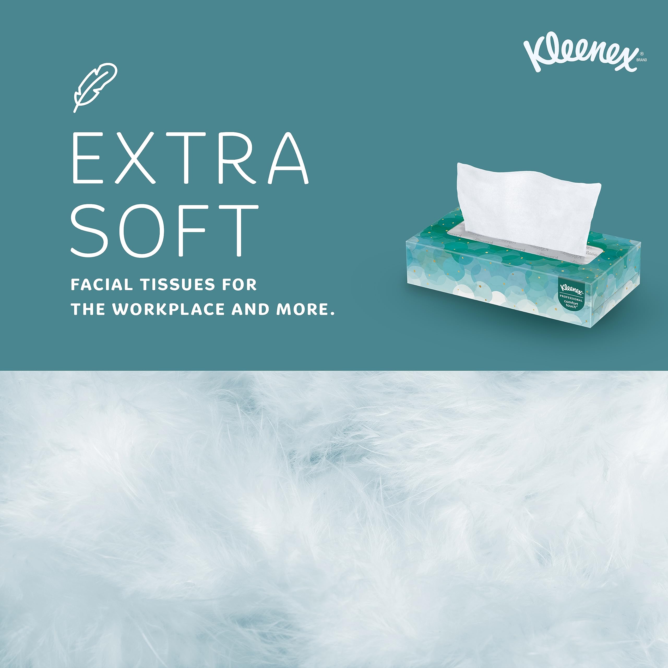 Kleenex Professional Facial Tissue for Business (21400), Flat Tissue Boxes, 36 Boxes / Case, 100 Tissues / Box, 3,600 Tissues / Case