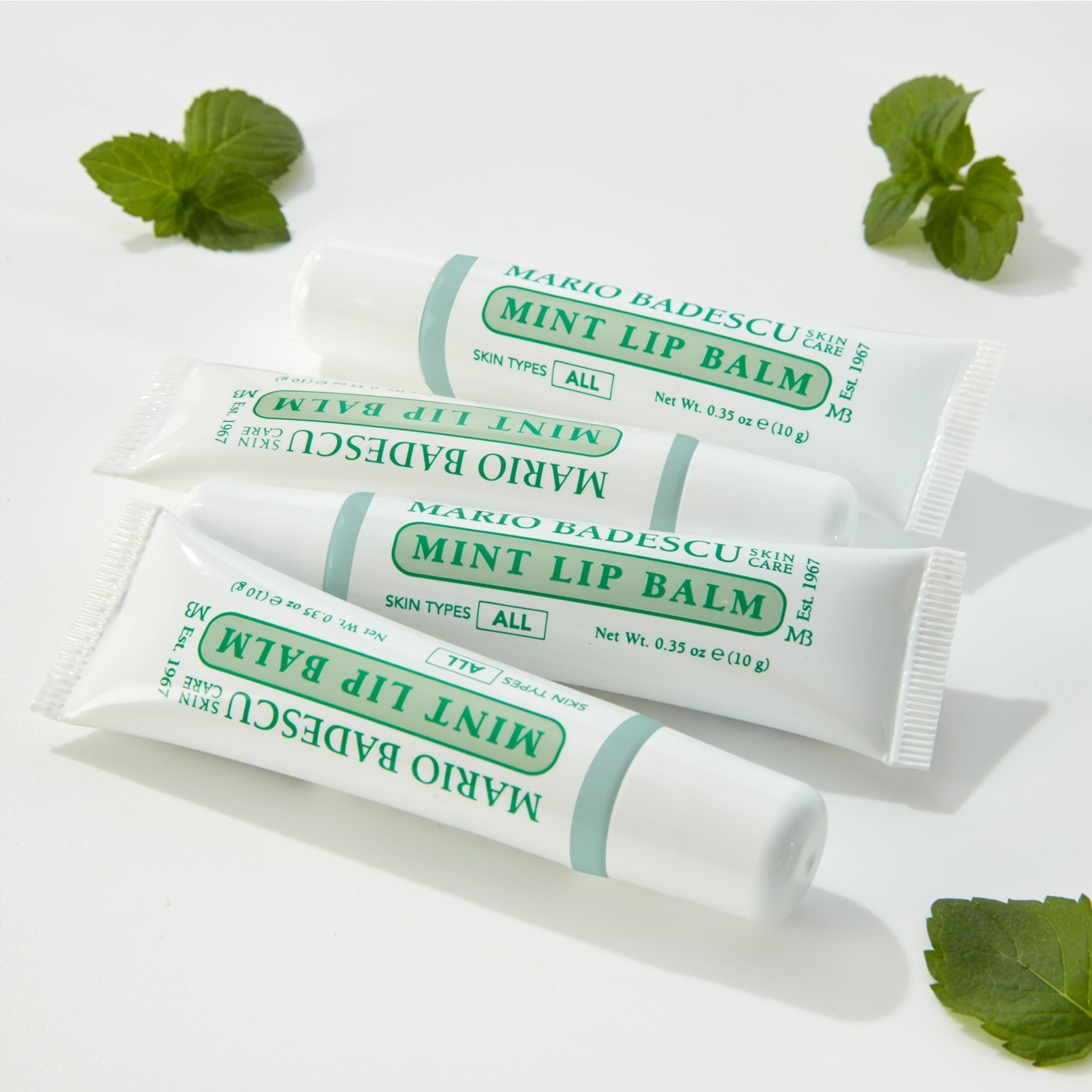 Mario Badescu Moisturizing Lip Balm | Trio Pack Includes Mint, Rose, and Original | Infused with Vitamin E, Cocoa Butter, and Coconut & Sweet Almond Oils for Soft & Supple Lips | 3 Count