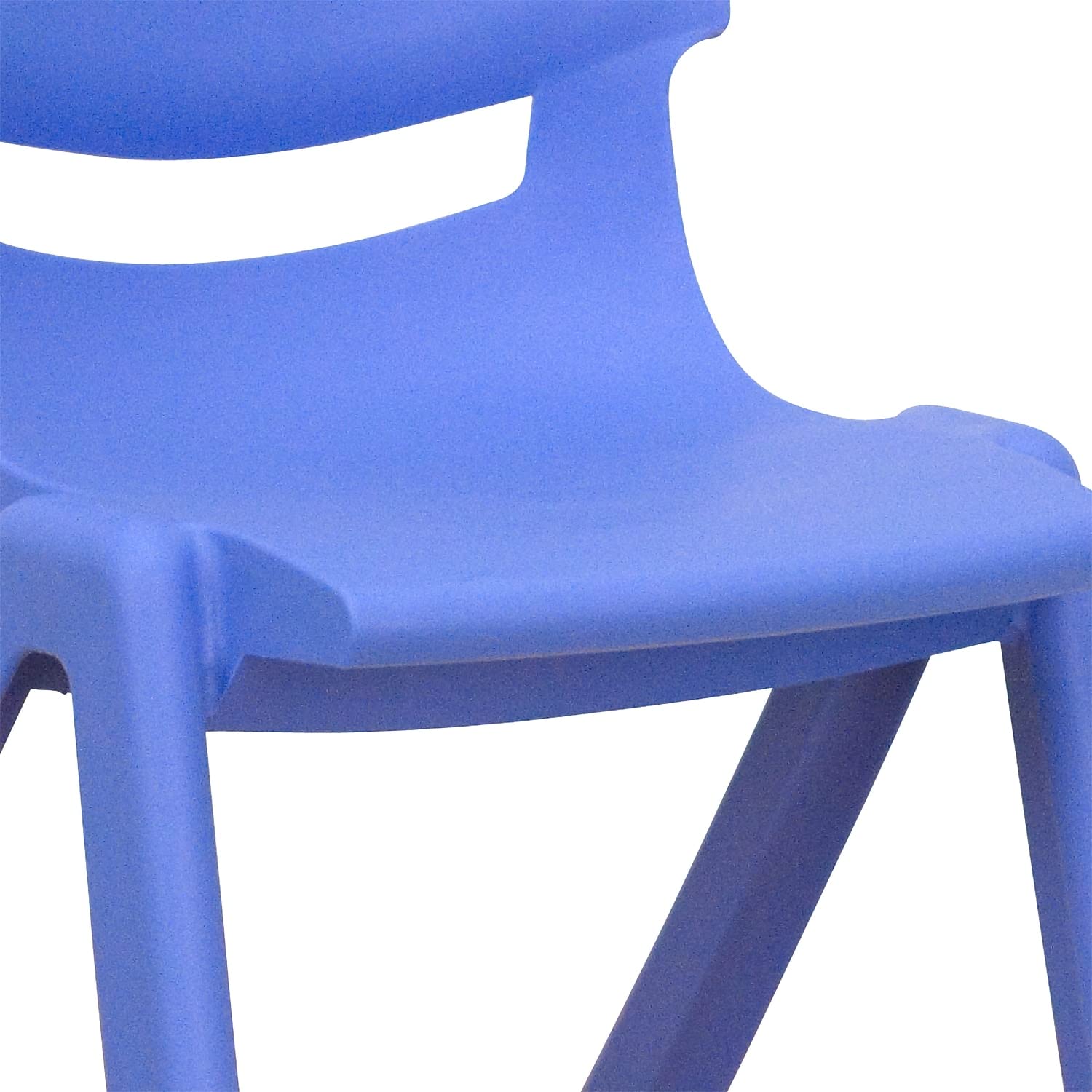 Flash Furniture 10 Pack Blue Plastic Stackable School Chair with 12'' Seat Height