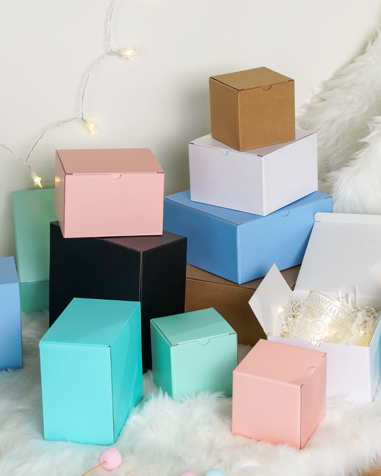 JTRF Small Gift Boxes with Lids β 10-Pack Recyclable Cardboard Boxes for Gifts, Invitations, Organization Sturdy Kraft Boxes β Gift Boxes Bulk Pack (4 x 4 x 4, Black)
