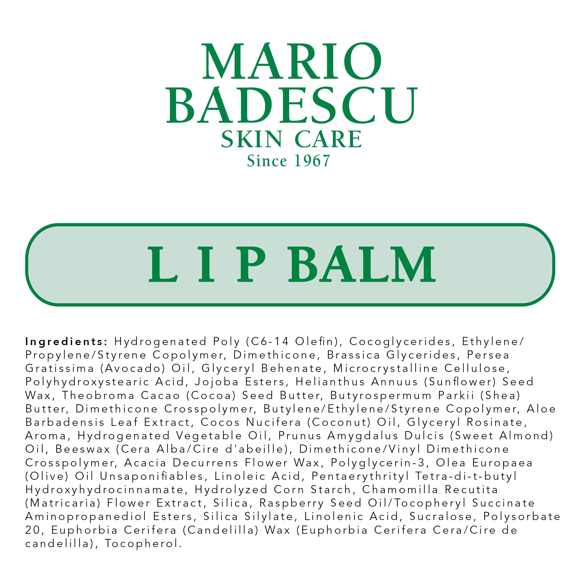 Mario Badescu Moisturizing Lip Balm | Trio Pack Includes Mint, Rose, and Original | Infused with Vitamin E, Cocoa Butter, and Coconut & Sweet Almond Oils for Soft & Supple Lips | 3 Count