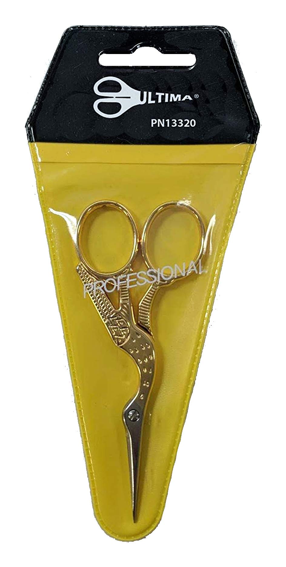 Ultima 3-1/2-Inch Forged, Gold-Plated, Stork Embroidery & Sewing Scissors