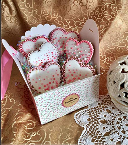 Chilly Gift Treat Boxes 20 Pack Gift Boxes with Ribbons for Cake, Cookies, Goodies, Candy, Handmade Bath Bombs Shower Soaps for Party, Christmas, Birthdays, Weddings (Flower Patterned)