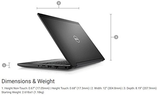 Dell Latitude 12 7000 7280 Notebook: Intel Core i5-6300U | 256GB SSD | 8GB DDR4 | 12.5" (1366x768) | Backlit Keyboard | Windows 10 Pro - (Renewed)