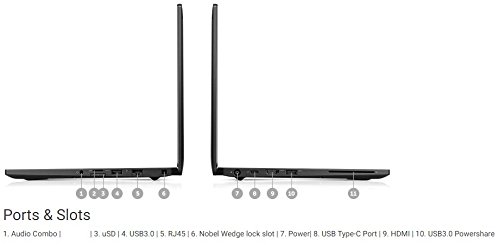 Dell Latitude 12 7000 7280 Notebook: Intel Core i5-6300U | 256GB SSD | 8GB DDR4 | 12.5" (1366x768) | Backlit Keyboard | Windows 10 Pro - (Renewed)