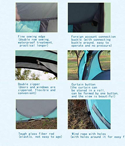 AyfeS Tent for Camping Camping Tent 4 with 2 Doors 2 Windows Automatic Pop Up Waterproof Instant Tent for Outdoor Hiking Large Space for Picnic Outdoors
