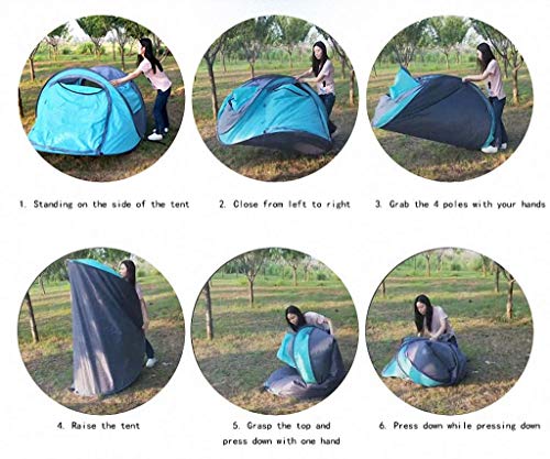 AyfeS Tent for Camping Camping Tent 4 with 2 Doors 2 Windows Automatic Pop Up Waterproof Instant Tent for Outdoor Hiking Large Space for Picnic Outdoors