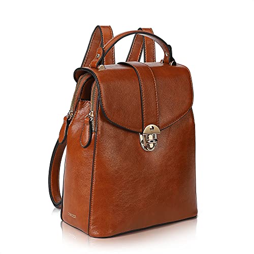 ROFOZZI Layla Small Backpack Purse for Women - 11-inch Tablet Backpack - Top Handle 3-Compartment Fashion Backpack - Water-Resistant Easy to Care Vegan Leather Bag Pack - Gift for Birthday, Christmas