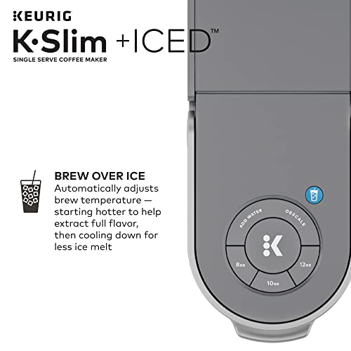 Keurig K-Slim + ICED Single Serve Coffee Maker, Brews 8 to 12oz. Cups, Gray
