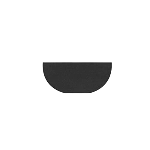 DASG Fire Retardant Carpet, Fireplace Mat Area Rug Half Round Carpet Non-Slip Hearth Mat, Black Fireproof Protectes Floor From Sparks Embers For Stove