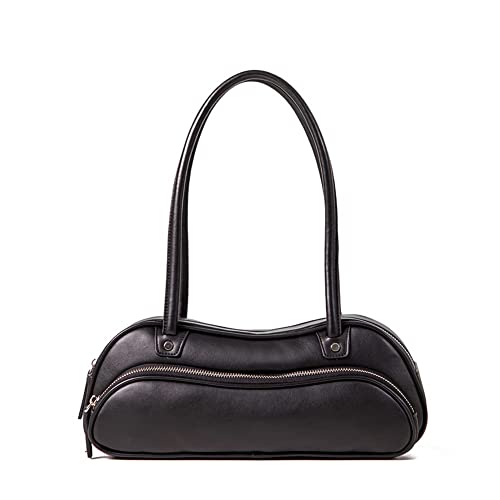Shoulder Bag for Women Leather 90s Shoulder Purse Trendy Top Handle Bags Designer Tote Handbag Balck