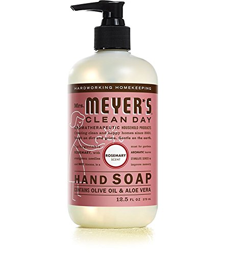 MRS. MEYER'S Liquid Hand Soap 12.5 OZ Scents Variety Pack 6 ( Rosemary, Basil, Geranium, Honeysuckle, Lavender, and Lemon Verbena)