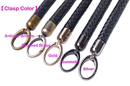 Wento 15 inch Braided Handles Dia.15mm PU Leather Handles for Women Replacement Handbag Tote Replacement Handbag Handles