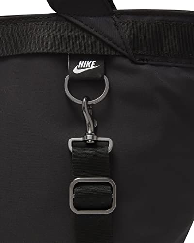 Nike Sportswear Futura Luxe Women's Tote Purse Bag (10L) (Black/Light Smoke Grey)