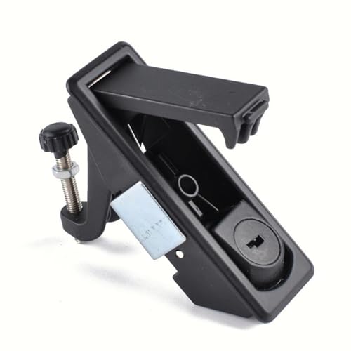 Akrxiso Electric Cabinet Door Cam Lock Push Button Lock Pop up Type with Key Compression Latch Adjustable Lever Flush Mount Trigger Latch Key Locking for Cockpit Floor Door Cabinet