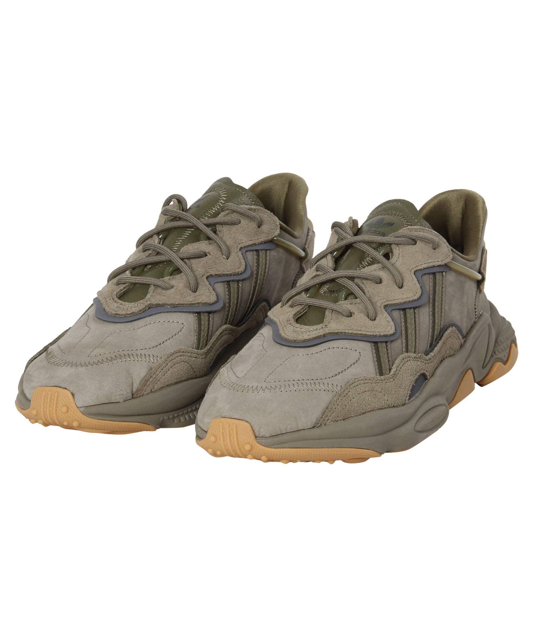 adidas Originals Men's Ozweego Gymnastics Shoe, Grey Legend Earth Raw Khaki, 9