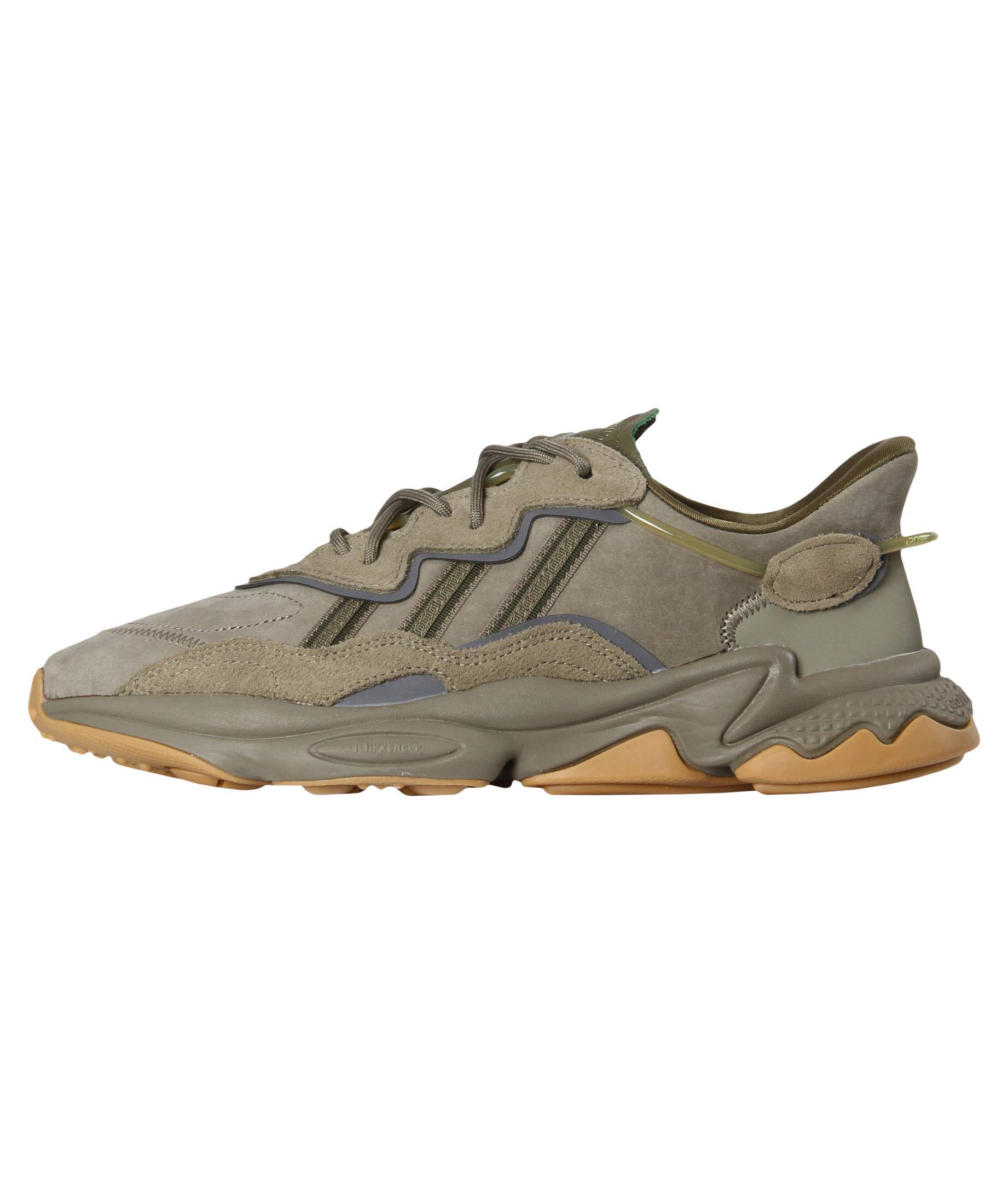 adidas Originals Men's Ozweego Gymnastics Shoe, Grey Legend Earth Raw Khaki, 9
