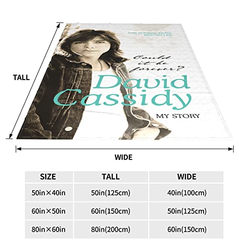David Cassidy Blanket Flannel Fleece Throw Blankets All Seasons Bed Couch Office Indoor Outdoors