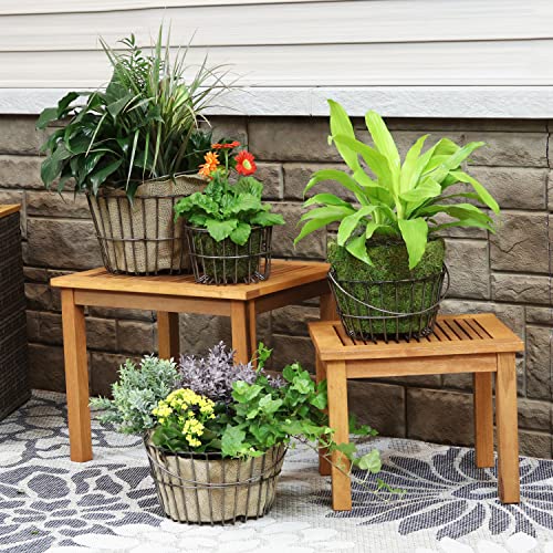 Sunnydaze 4-Piece Rustic Metal Nesting Baskets with Handles - Farmhouse Style Bins for Indoor/Outdoor Home Storage and Decor
