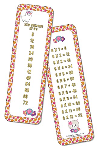 Creanoso Skip Counting Chart Bookmark Cards - Llama Theme (6-Set X 11 Cards) – Stocking Stuffers Gifts Page Clippers Corporate Giveaways