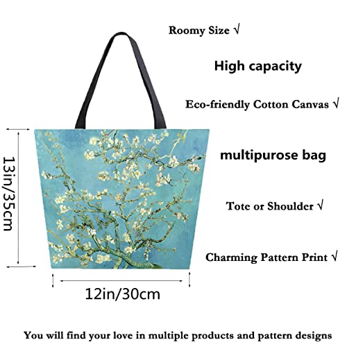 Cekell Vincent Van Gogh Canvas Art Tote Bag , Large Women Shoulder Bag Handbag ,Shopping Tote Bag ,Reusable